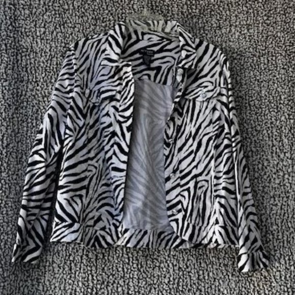 Attyre | Jackets & Coats | Attyre Black And White Zebra Patterned ...